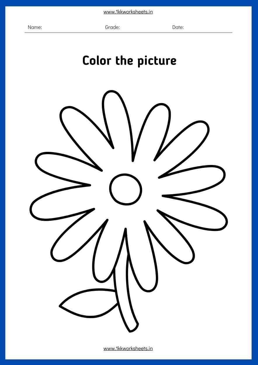 Printable Coloring Worksheets for Early Learners | Set - 1 - 1k WorkSheets